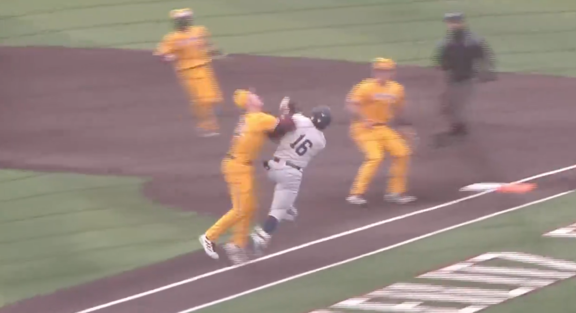 Ugly Collision During College Baseball Game Sunday Leads To Multiple ...