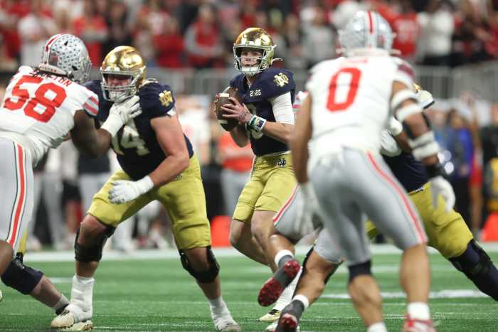 Referees Missed Clear Penalty On Notre Dames Touchdown Drive Vs Ohio