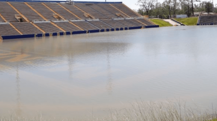 Look: College Football Stadium Flooded By Hurricane Delta - The Spun