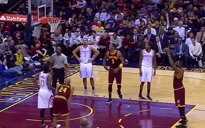 LeBron James Airballed Free Throw In Tonight's Cavaliers Rockets Game - The Spun