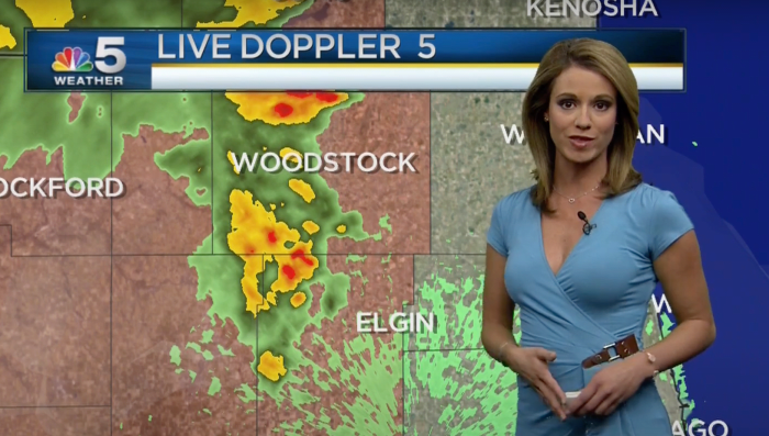 'Stunning' Weather Woman Grabs Attention With Blue Dress - The Spun