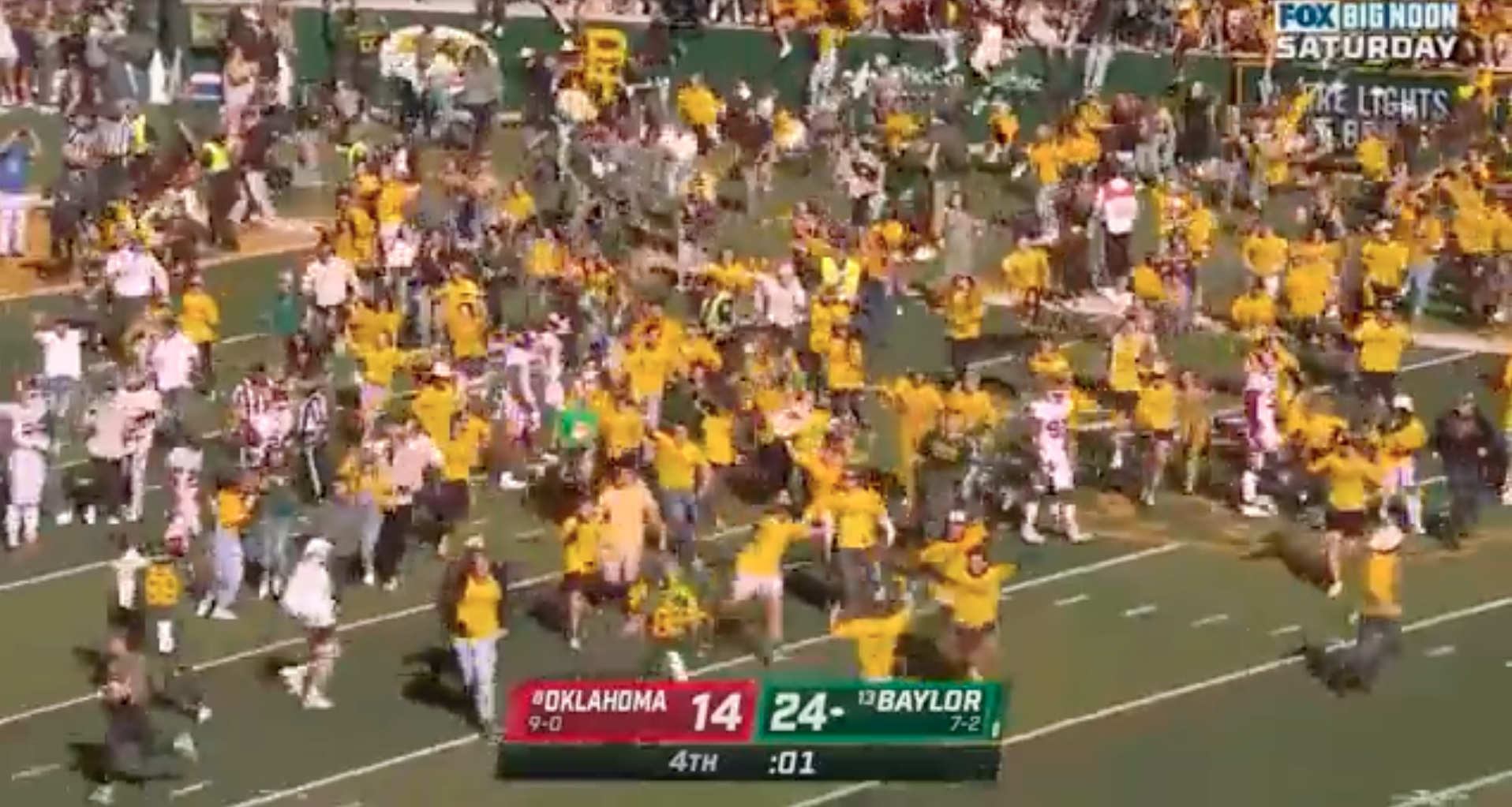 Look: Baylor Fans Rush The Field With Time Still On The Clock - The ...