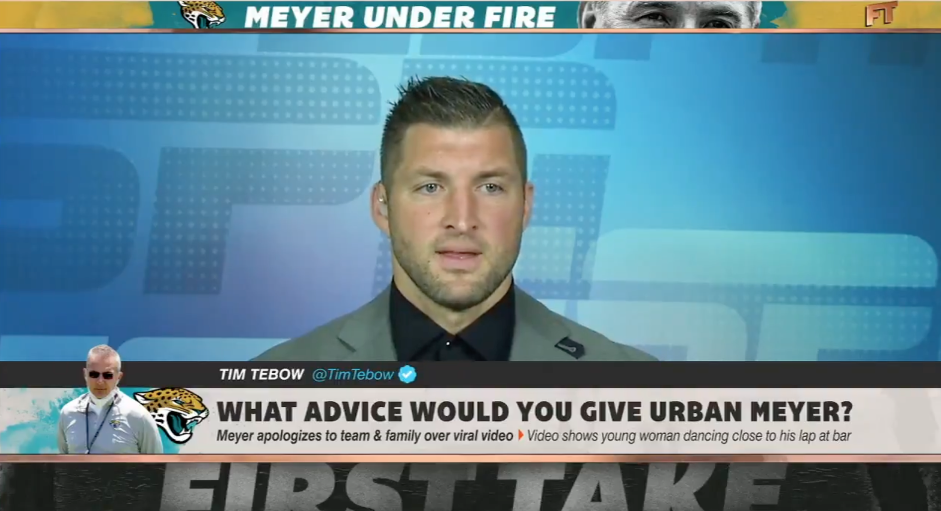 NFL World Reacts To Tim Tebow's 'First Take' Segment On Urban Meyer ...
