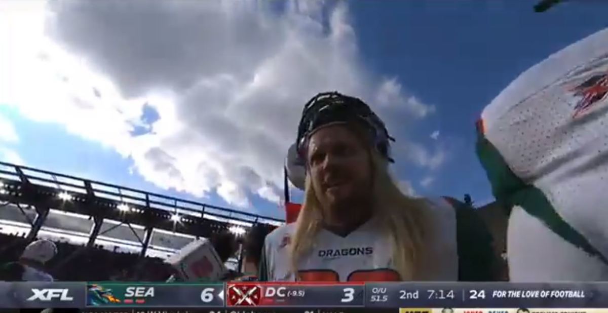 XFL Player Drops Big Uncensored F-Bomb During Mid-Game Interview - The ...