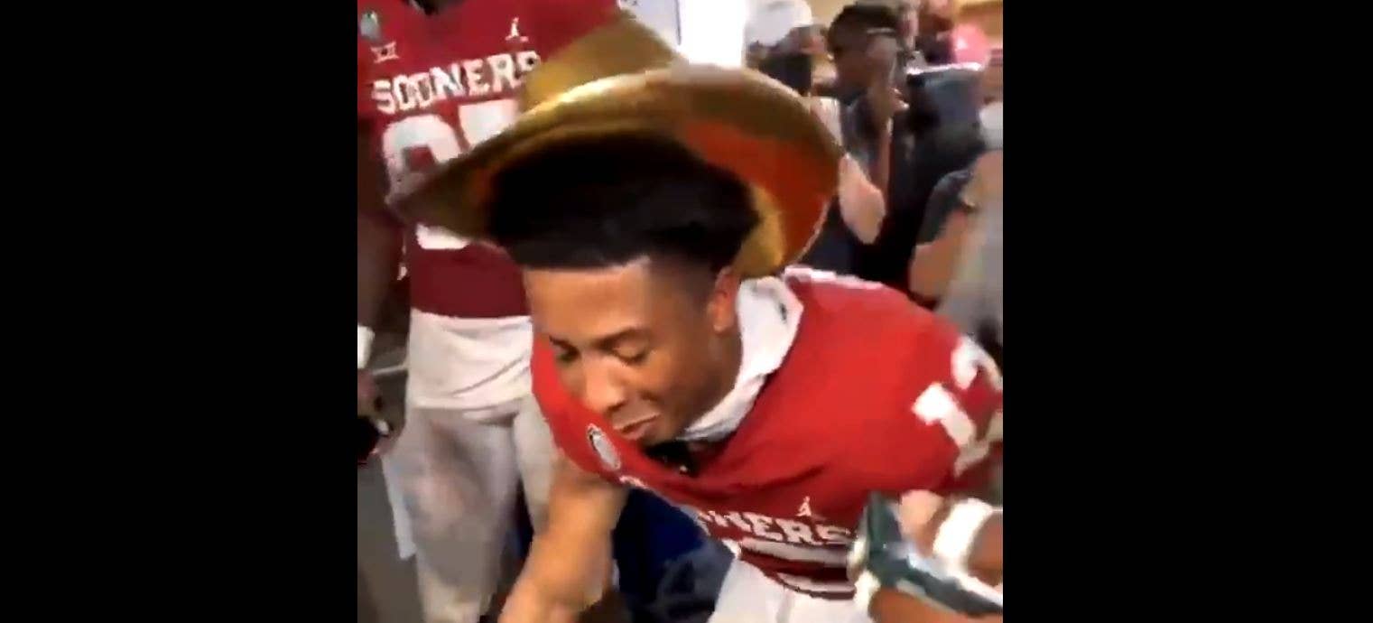Oklahoma Football Had An Epic Locker Room Celebration After Texas Win ...