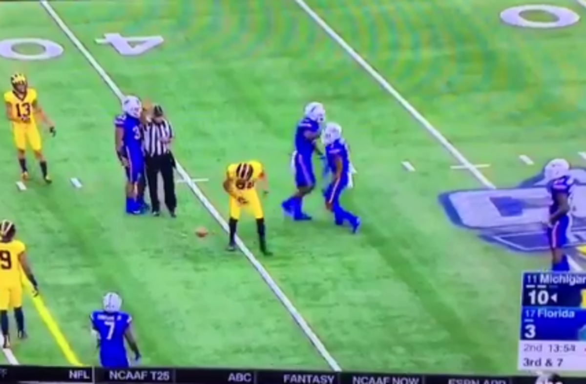 Michigan Wideout Grant Perry Apologizes To Fans For Spinning The Ball ...