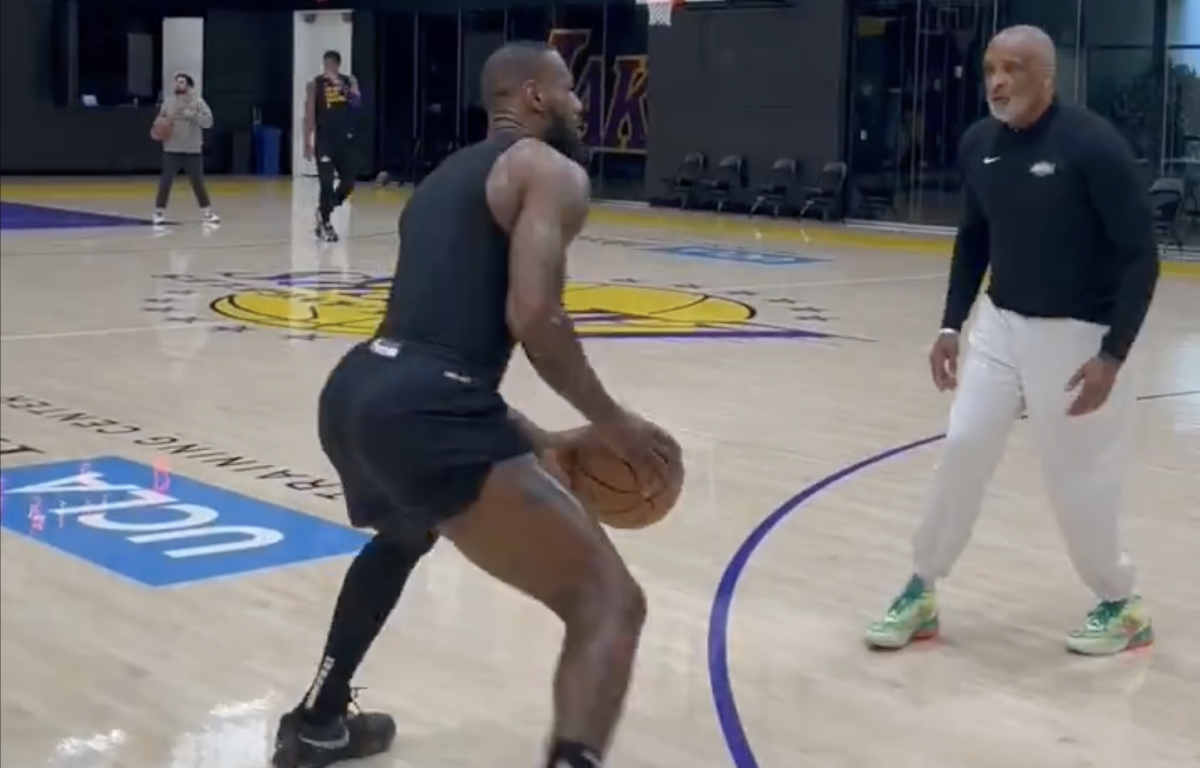 NBA Fans Think LeBron James Copied Angel Reese's Style - The Spun