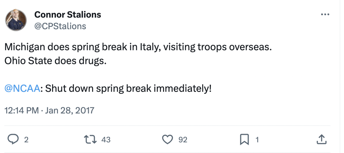 Connor Stalions' Old Tweet About Ohio State Is Going Viral - The Spun