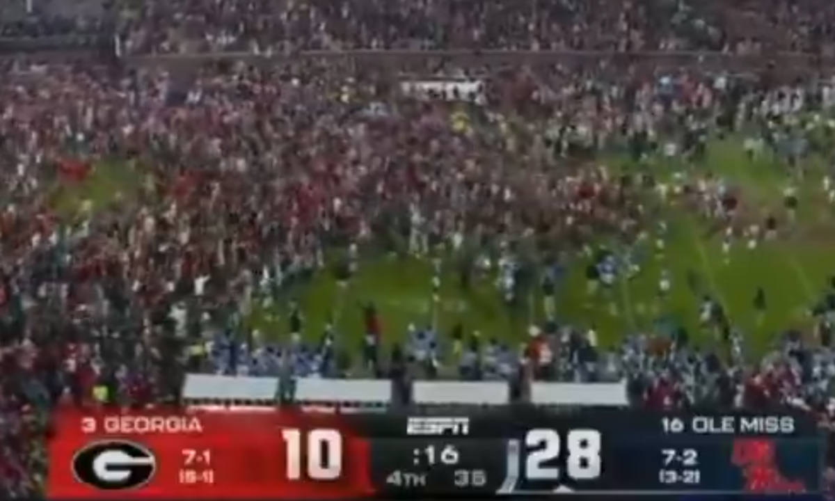 Ole Miss Fans Rushed The Field vs. Georgia Before Game Was Over - The Spun