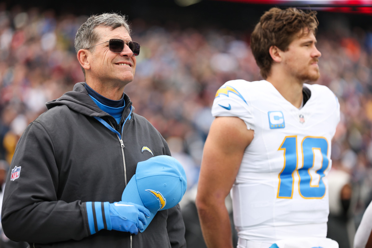 'Complete Beast' - Jim Harbaugh Praises Justin Herbert After 4 INT ...