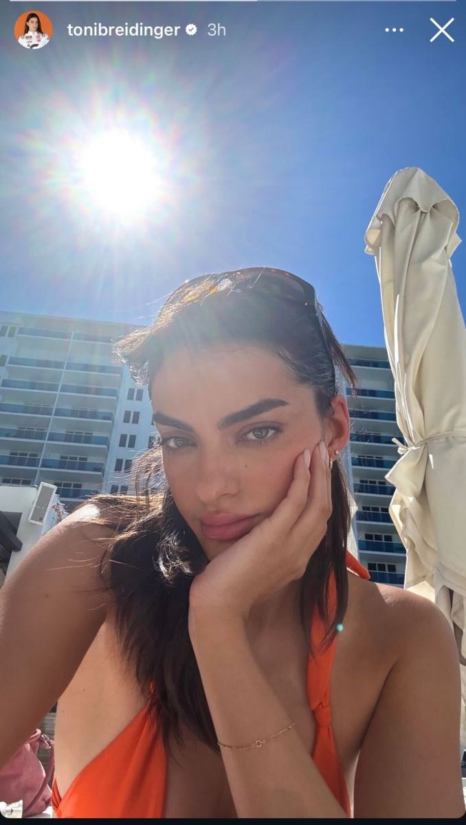 NASCAR Star Toni Breidinger Stuns On Vacation In Orange Swimsuit - The Spun