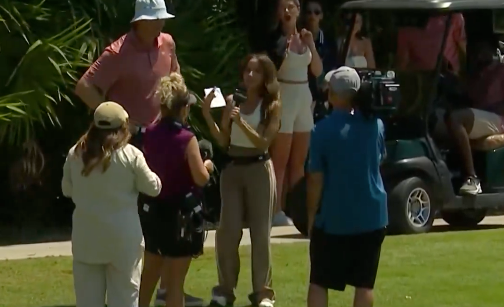 Kay Adams Was Hit By A Golf Ball At NFLPA Classic Tournament - The Spun