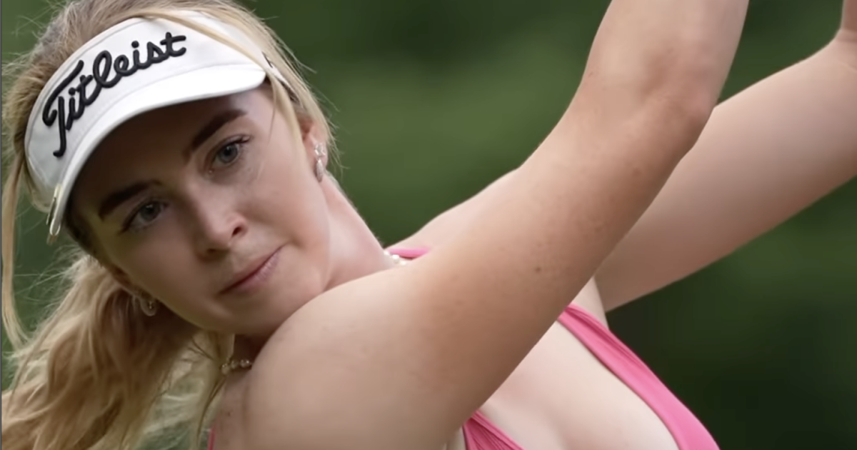 Paige Spiranac's Rival Played Golf At Beach In 'Cheeky' Swimsuit - The Spun