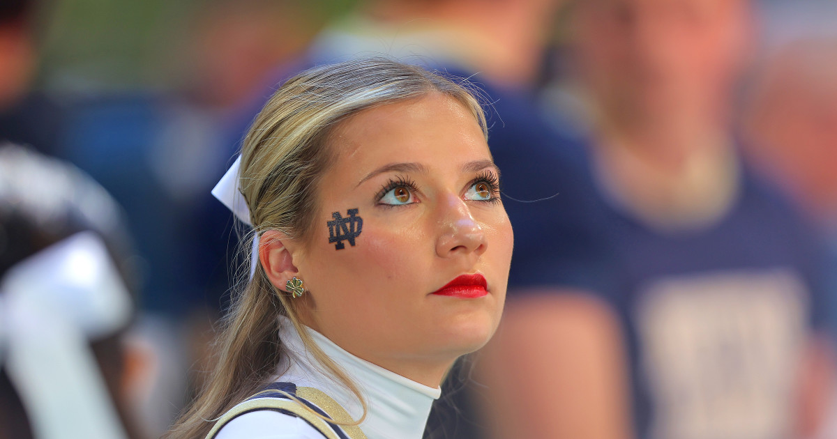 'Stunning' Notre Dame Cheerleader Is Going Viral Before Friday's ...