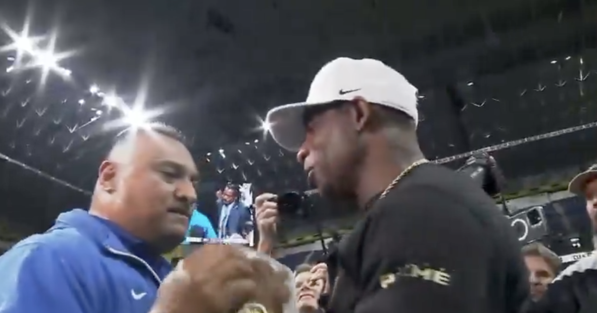 Deion Sanders' Postgame Handshake With BYU Coach Kalani Sitake Goes ...