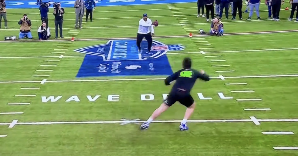 'Ouch!' - Painful Injury At NFL Combine Goes Viral - The Spun