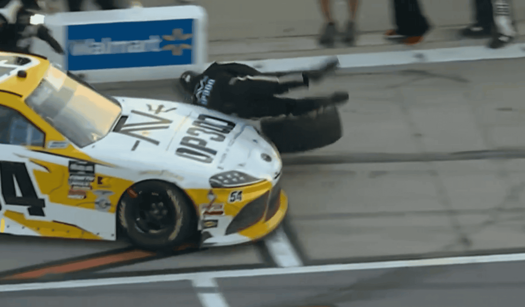NASCAR Pit Crew Member Hit By Car During Race - The Spun