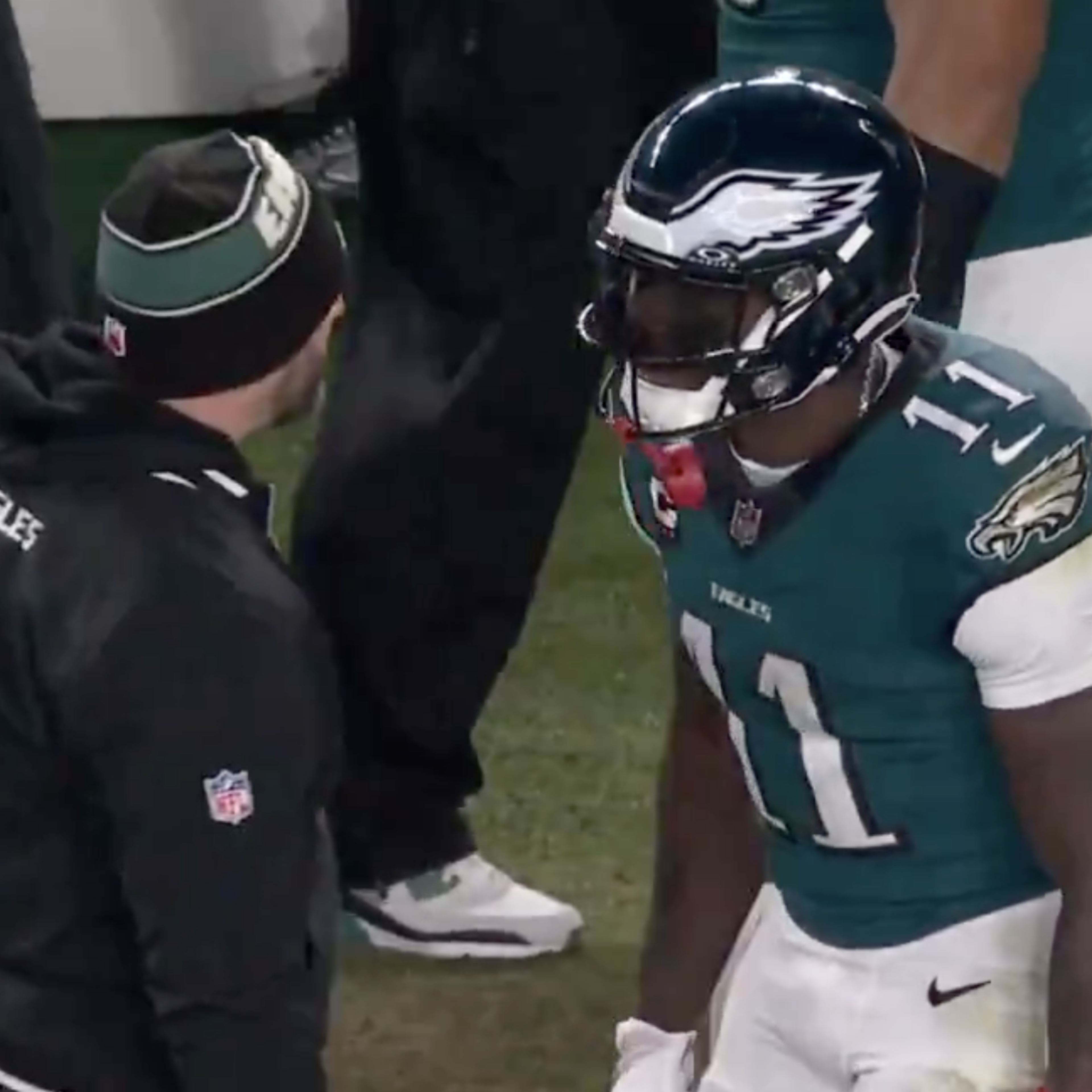 Video Reveals What Nick Sirianni Was Screaming At A.J. Brown - The Spun