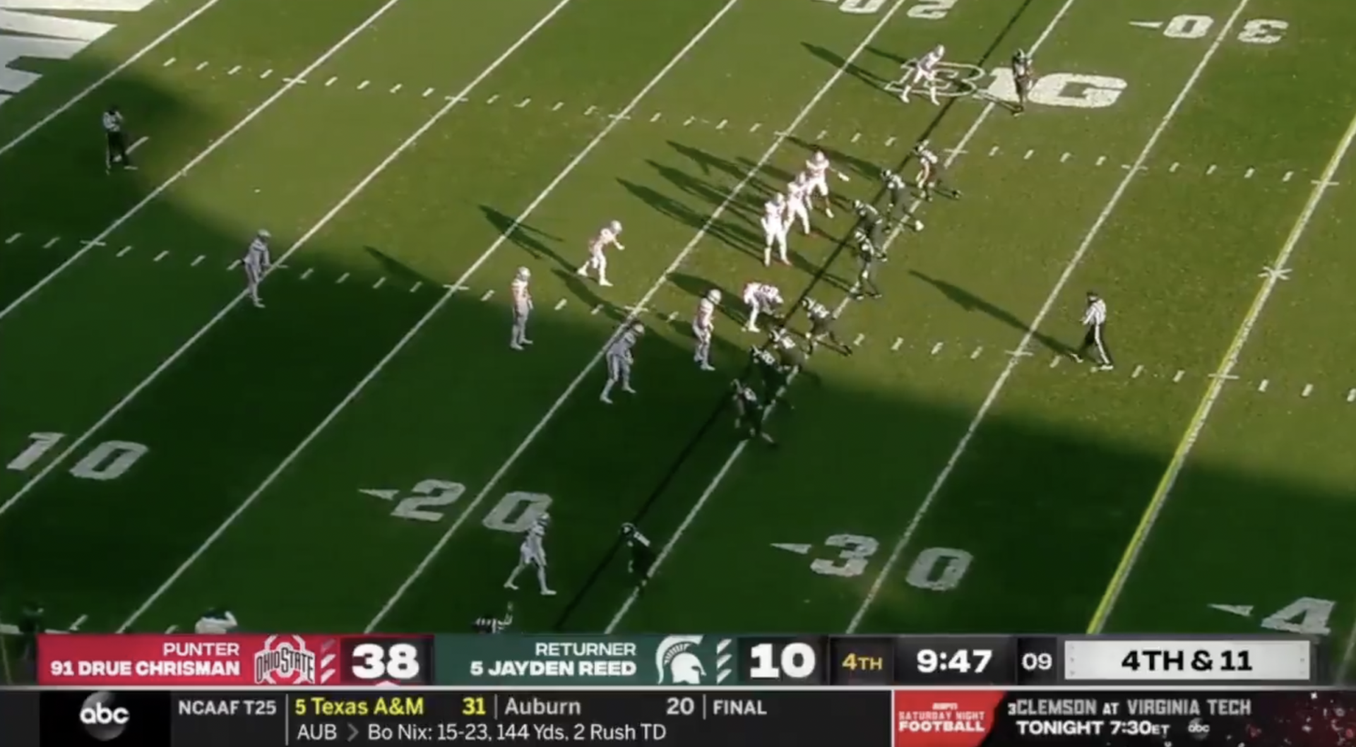 Watch: Ohio State Punter's Ridiculous Kick Is Going Viral - The Spun