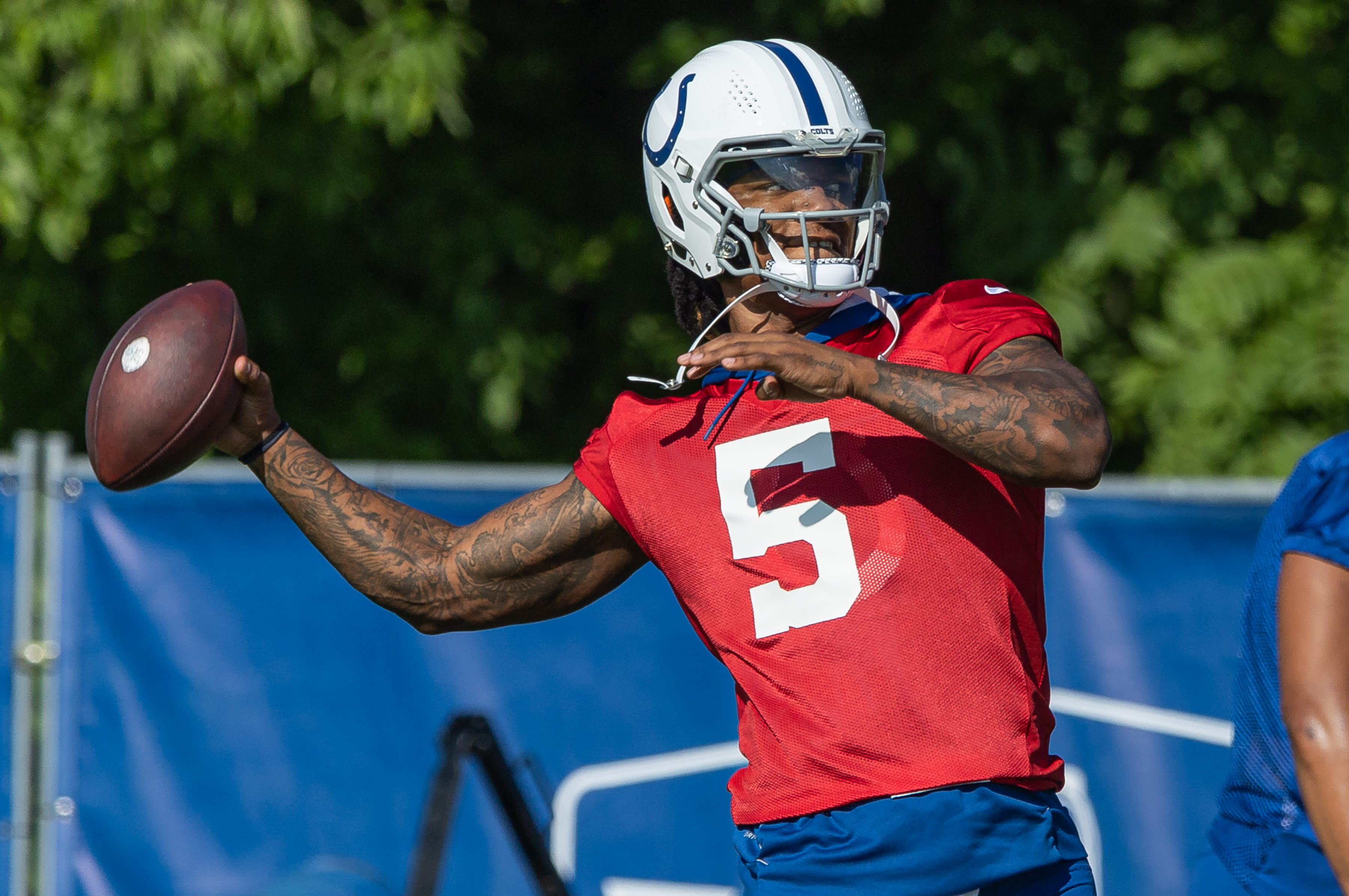 Colts QB Anthony Richardson Goes Viral For 'Awful' Throw At Training Camp - The Spun