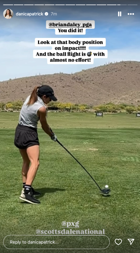 Danica Patrick Turns Heads With Impressive Golf Swing Photo - The Spun