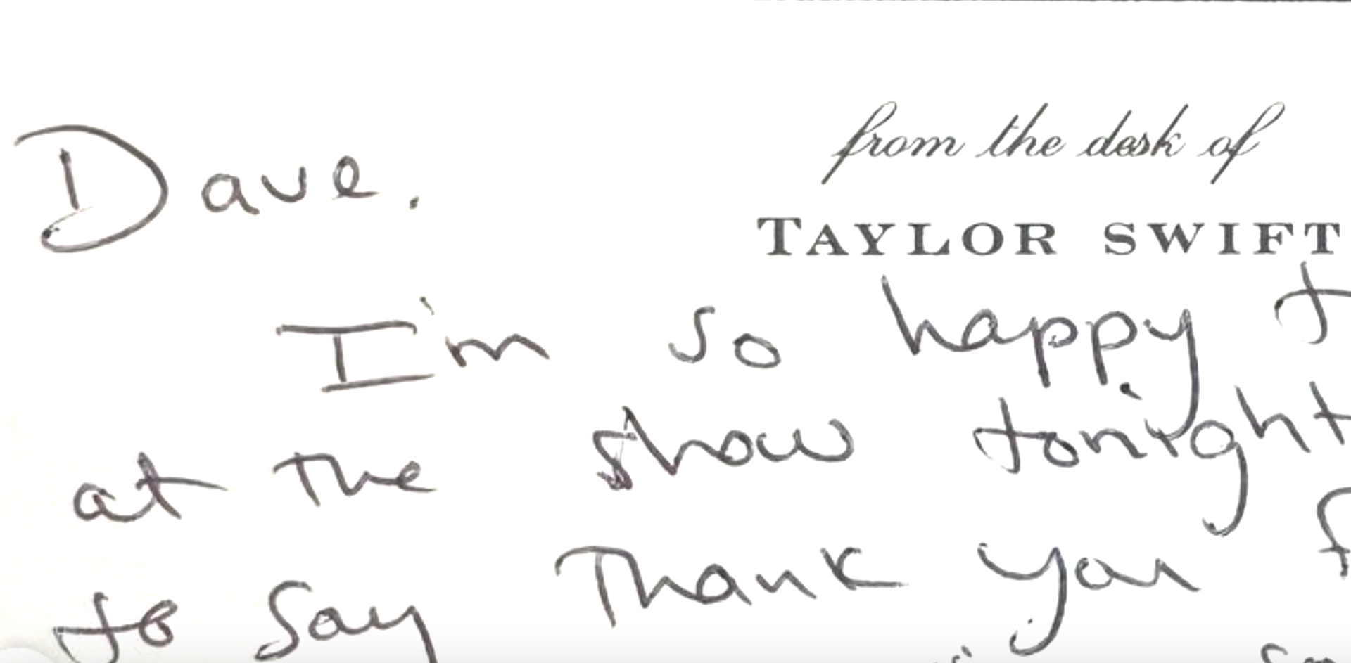 Taylor Swift Wrote Special Letter To Barstool Sports Founder Dave ...