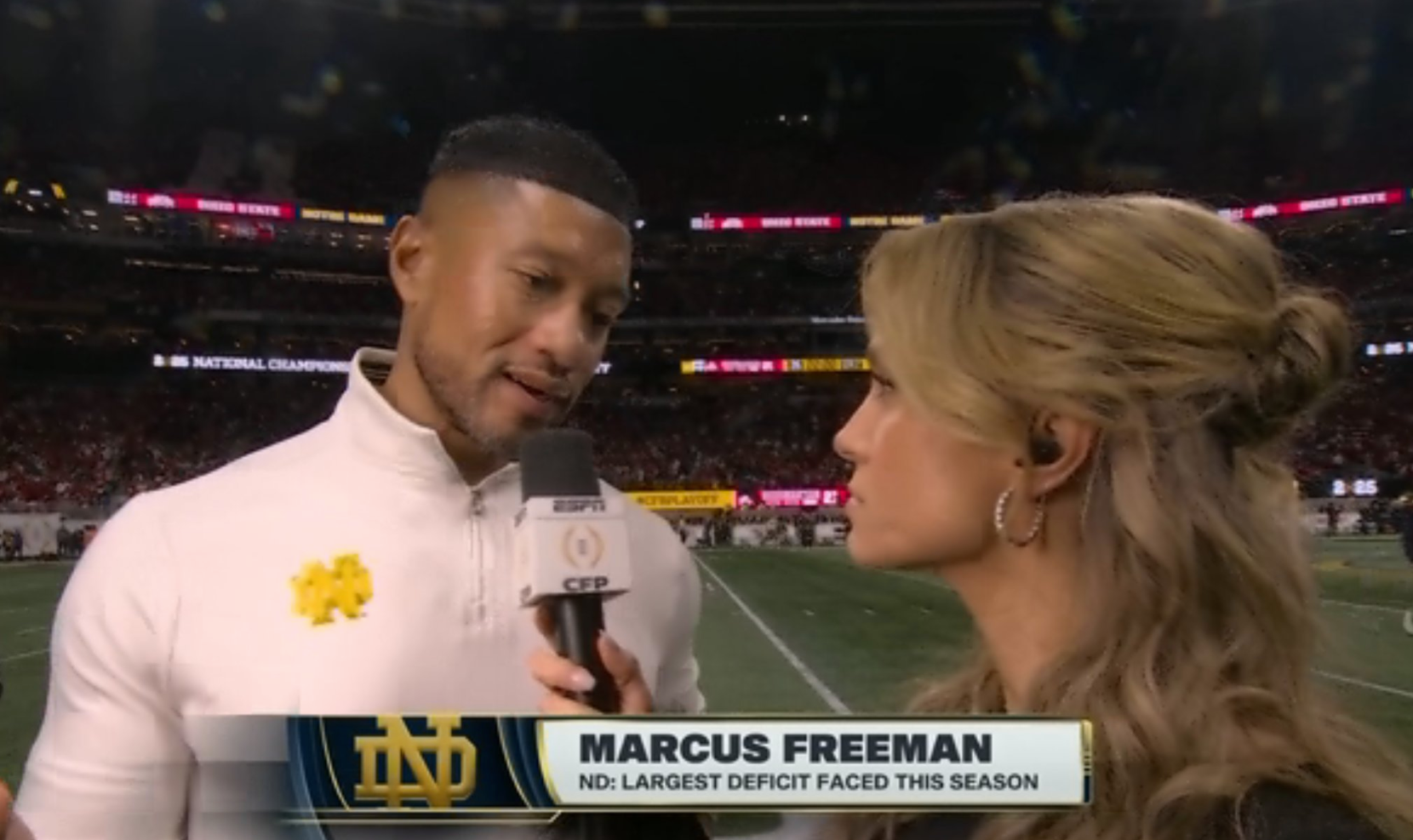 'He's Shook' - Marcus Freeman's National Title Game Interview Goes ...