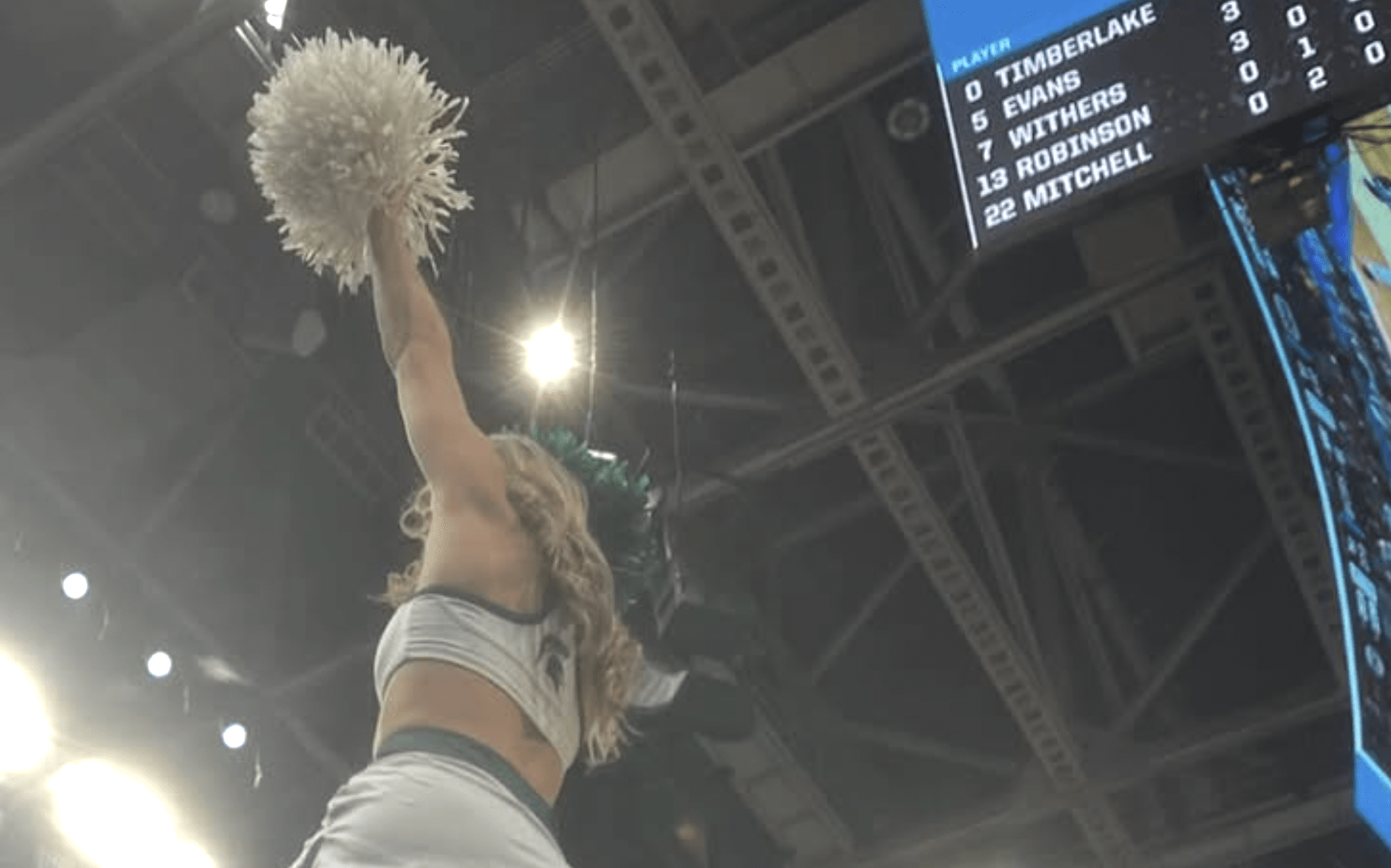 Michigan State Cheerleader Goes Viral For NCAA Tournament Photo - The Spun