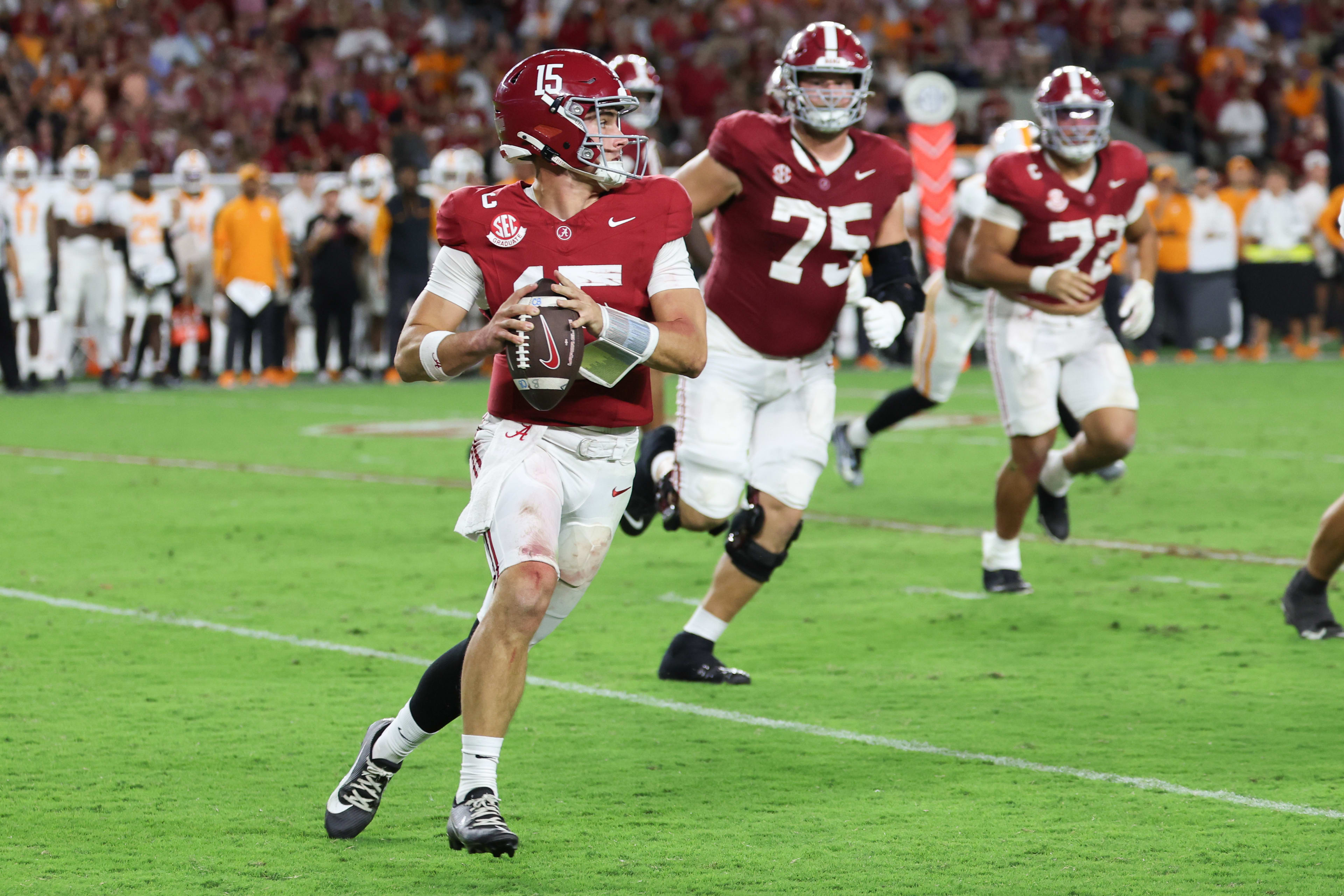 Alabama Fans Calling For Ty Simpson To Be Benched - The Spun