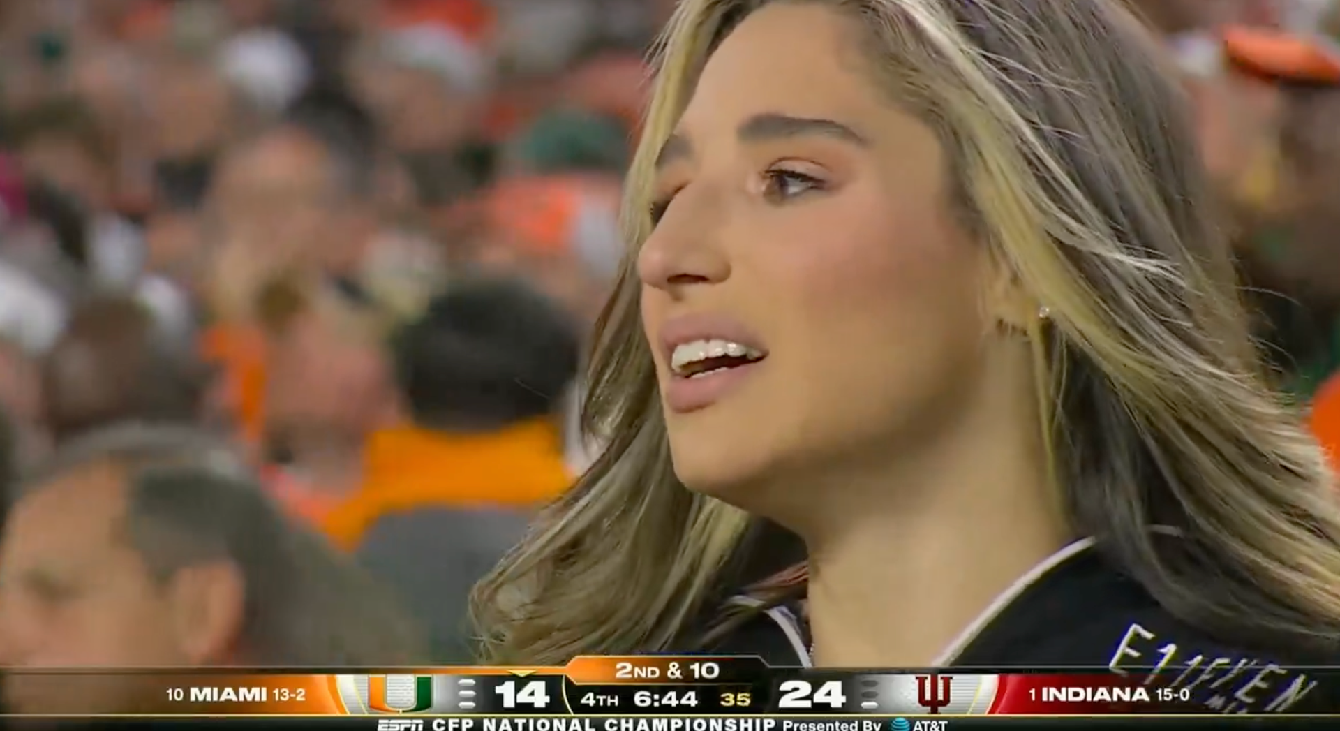 Female Miami Fan Is Not Happy With Being Shown On ESPN - The Spun