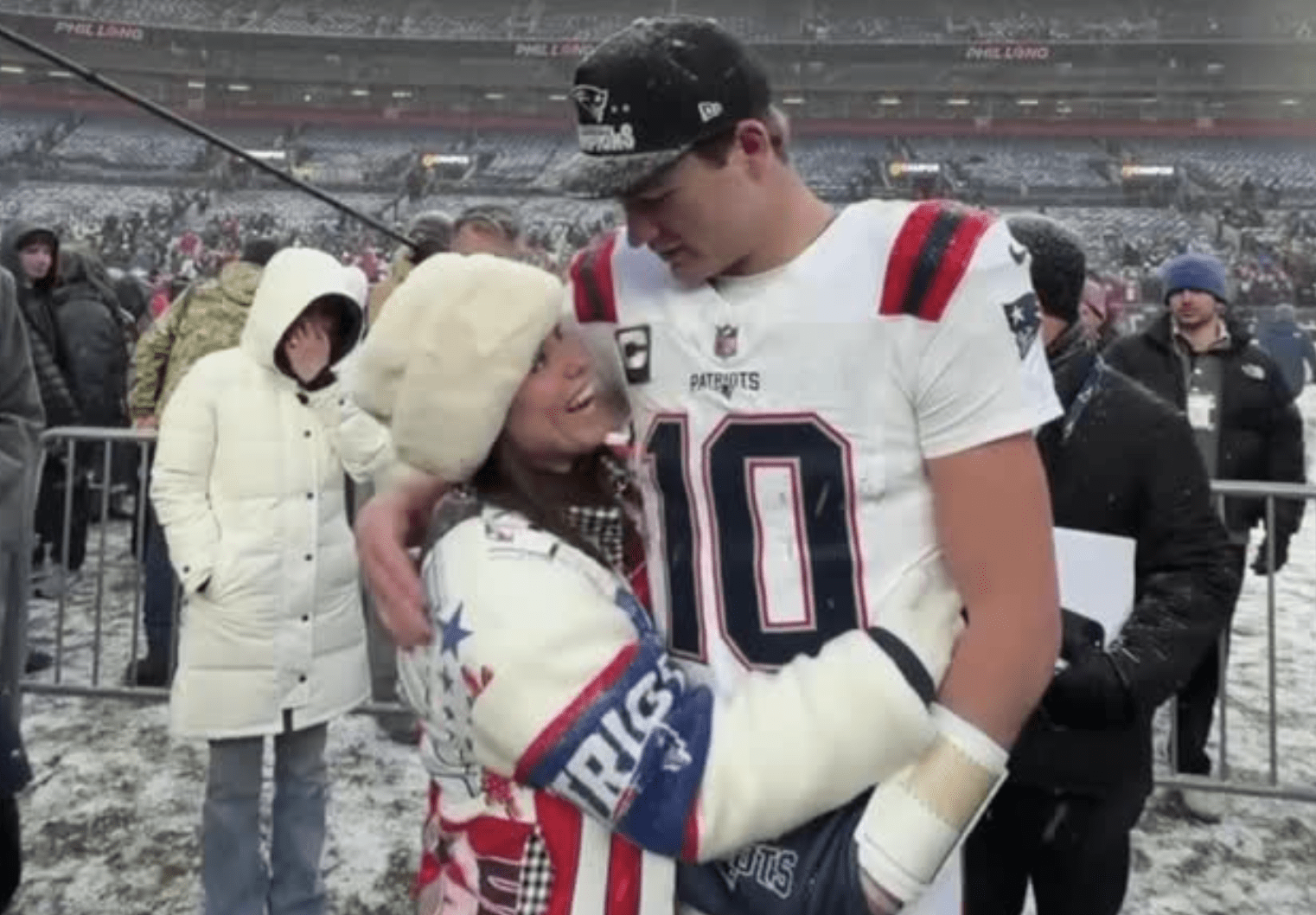 NFL Fans Defending Drake Maye's Postgame Behavior With Wife - The Spun