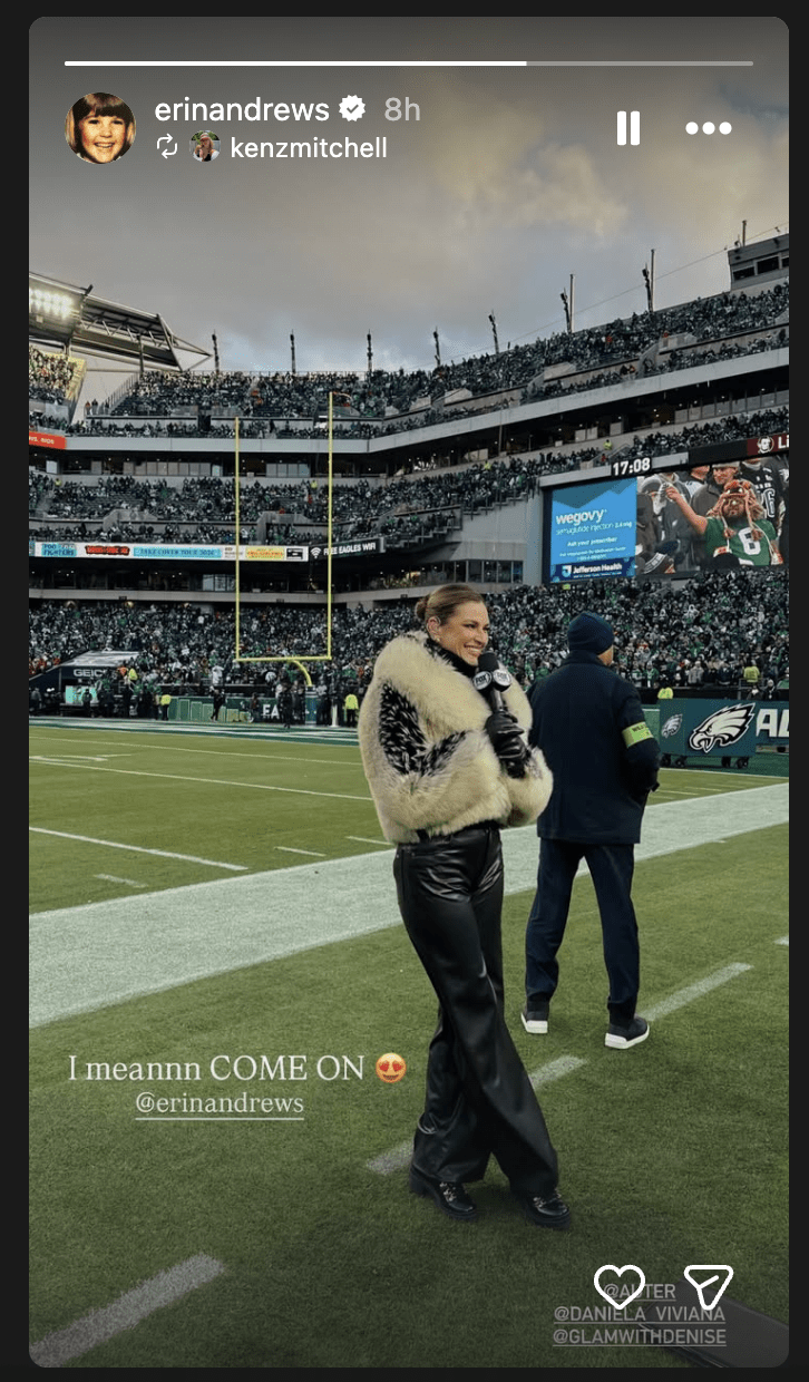 Erin Andrews' Coworker Responds To Criticism Of Her Outfit Sunday - The ...