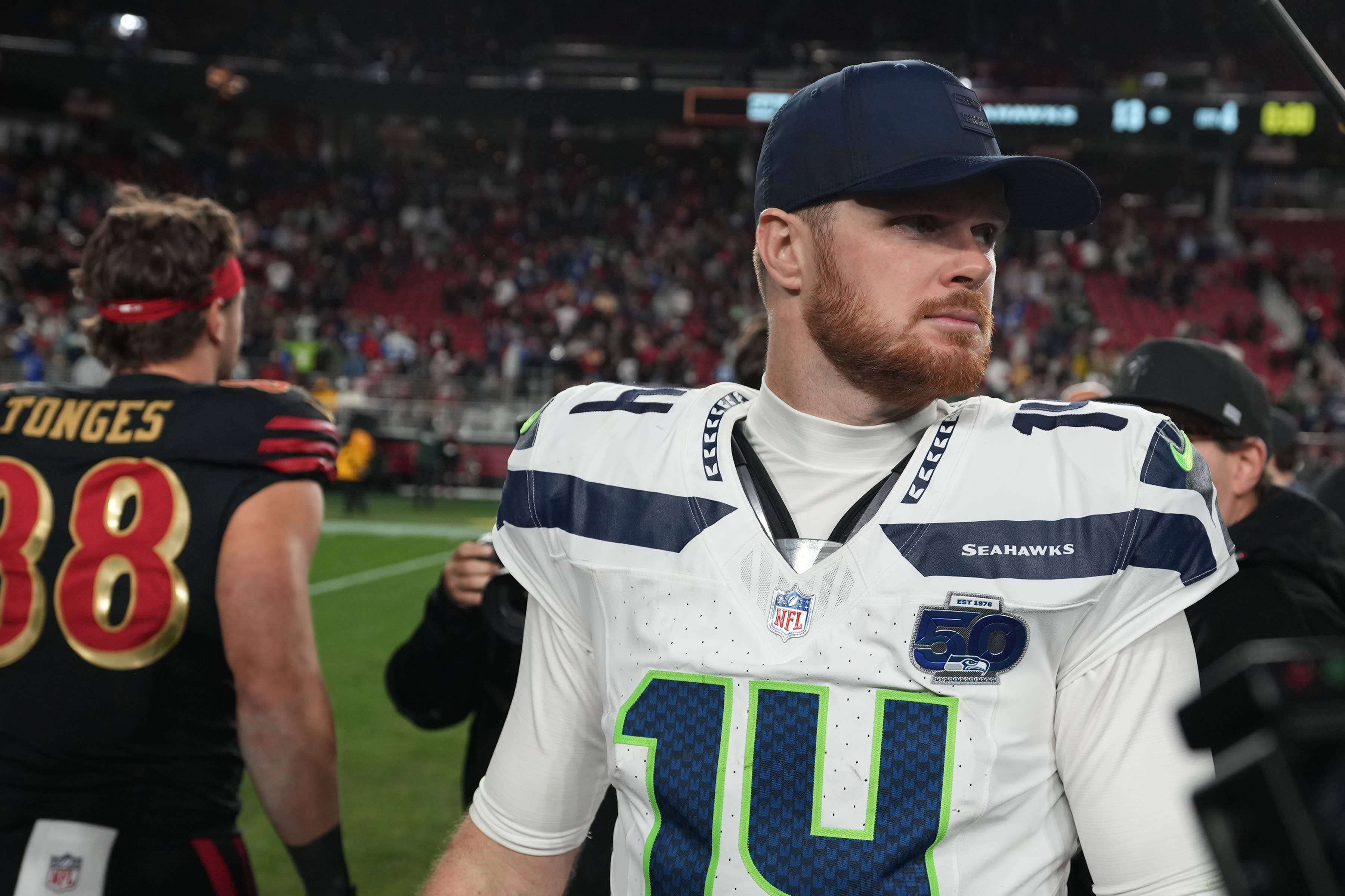 Seahawks Announce Sam Darnold Is Questionable For Saturday Night - The Spun